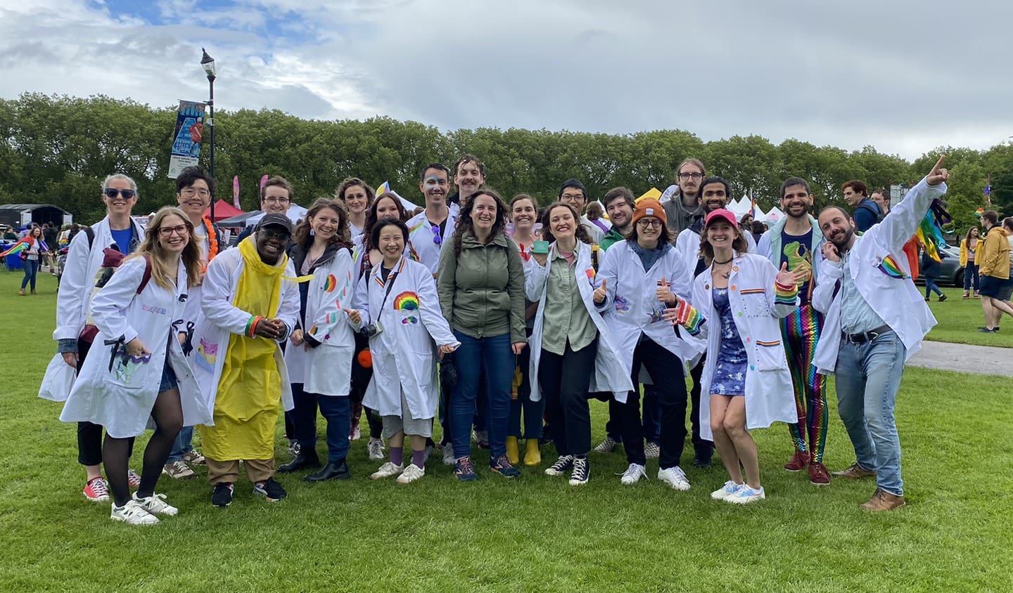Celebrating Pride in rainbow lab coats | MRC Laboratory of Molecular ...